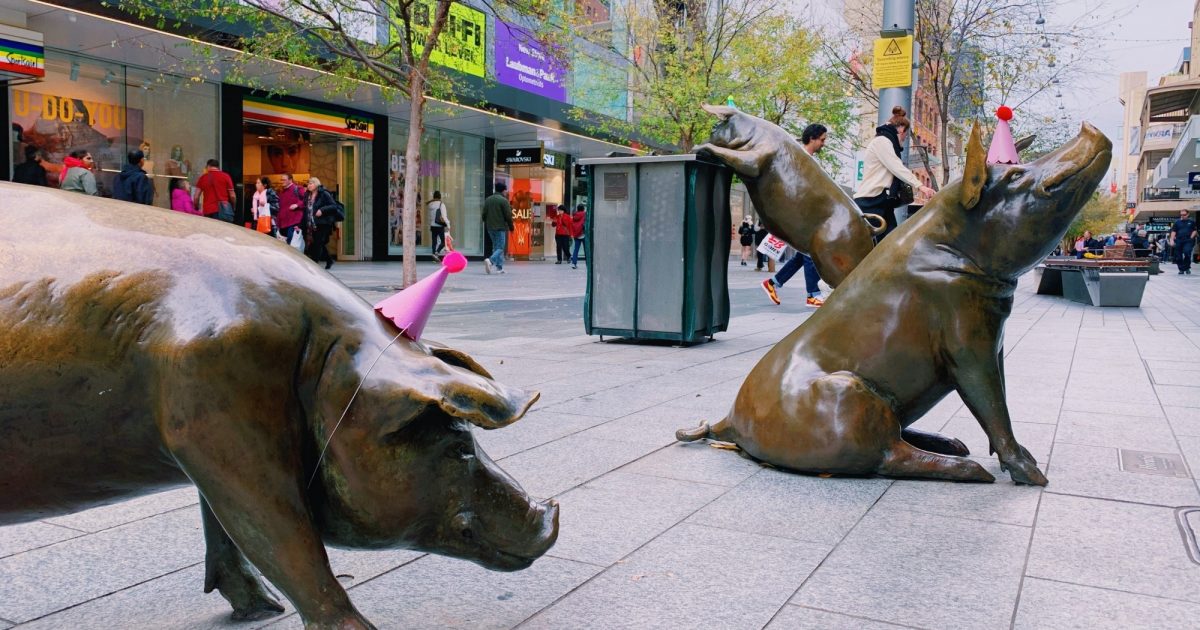 Say Happy 21st Birthday to the Rundle Mall Pigs! • Rundle Mall