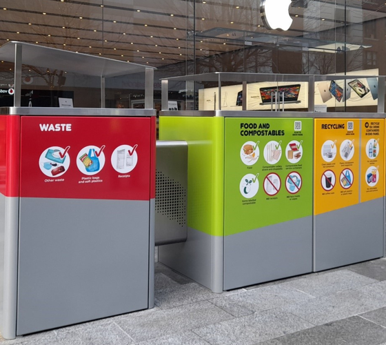 Rundle Mall welcomes new organic bin trial • Rundle Mall